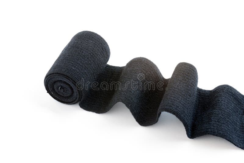 Black Elastic Bandage stock photo. Image of support, treatment - 52489296