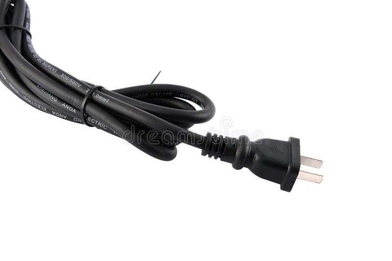 Black electric cable stock photo. Image of electric, connection - 41687660