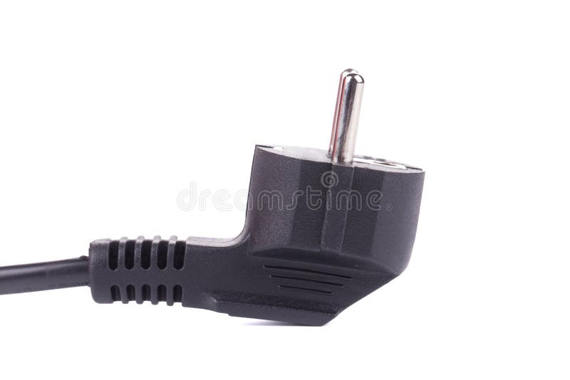 Black electric cable. stock photo. Image of electricity - 43454344