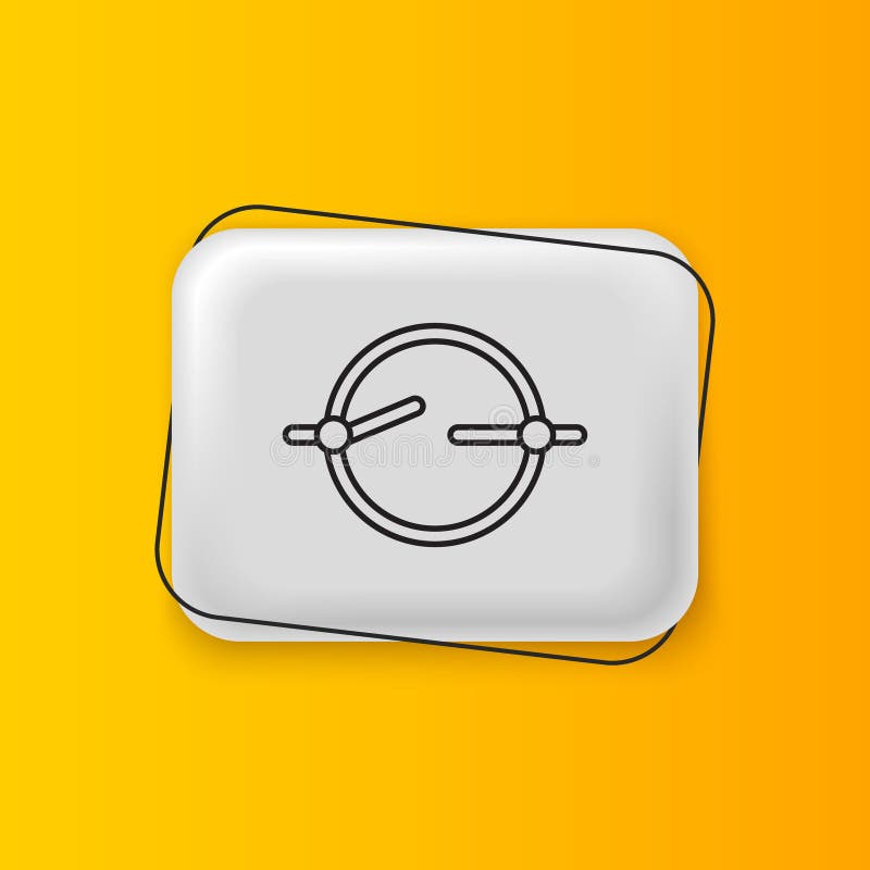 Black Electric Circuit Scheme Icon Isolated on Yellow Background ...