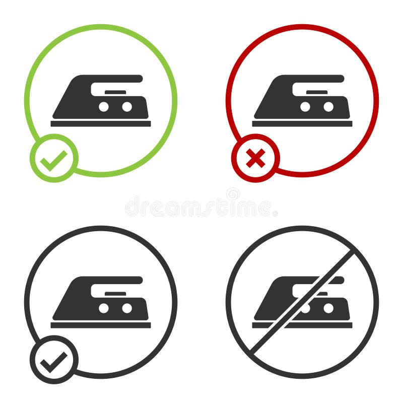 Black Electric Iron Icon Isolated on White Background. Steam Iron ...