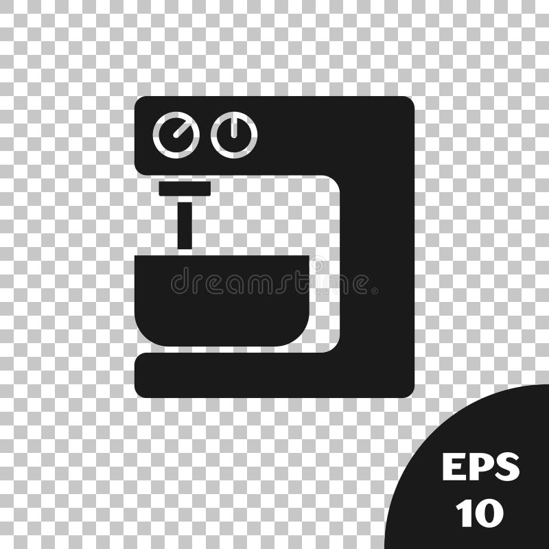 Black Electric Mixer Icon Isolated on Transparent Background. Kitchen ...