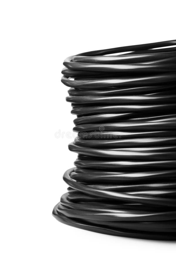 Black electrical cable stock photo. Image of cabling - 87302468