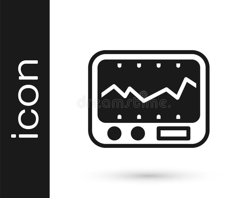 Black Electrical Measuring Instrument Icon Isolated on White Background ...