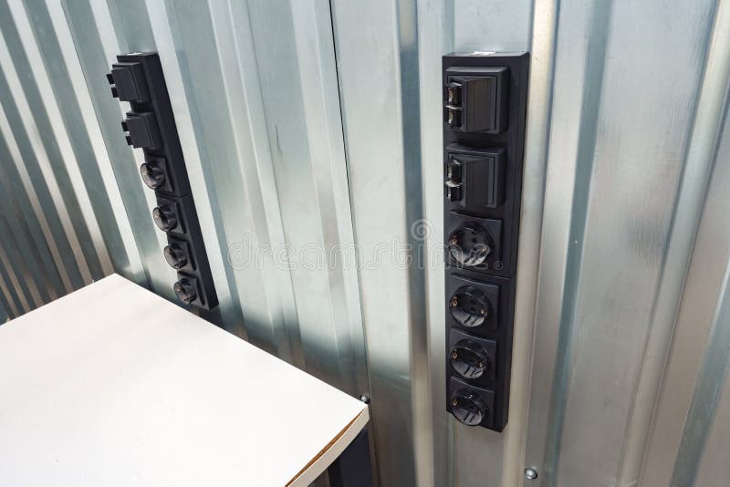 Black Electrical Outlet Socket on a Room Wall Close Up Stock Photo ...