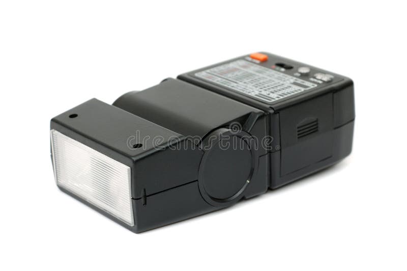 Black electronic flash stock photo. Image of photographic - 12994830