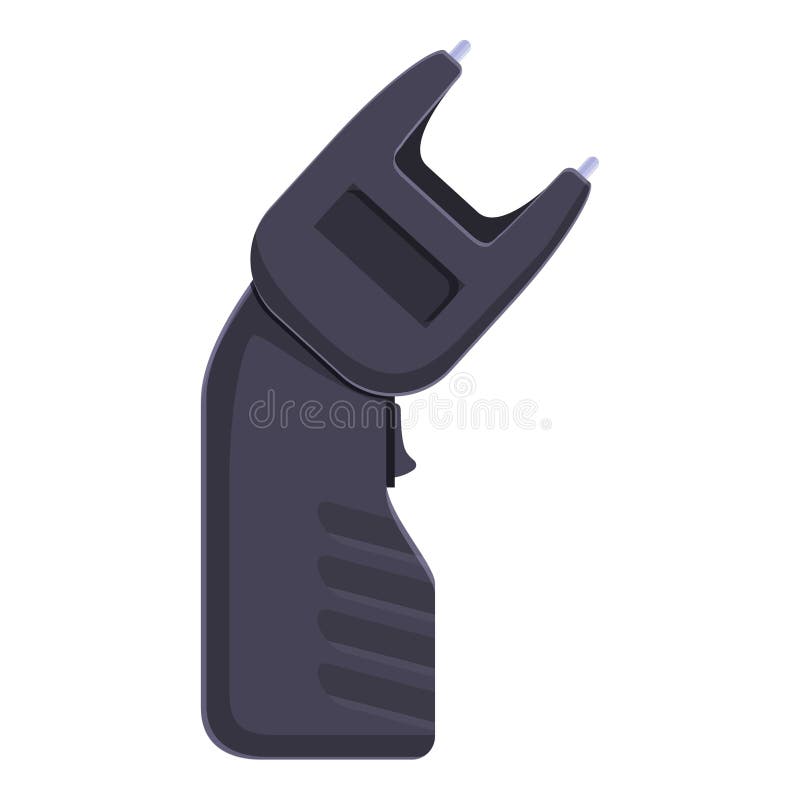 Black Electroshock Weapon Discharging Electricity Stock Vector ...