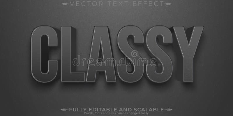 Black Elegant Text Effect, Editable Classy Luxury Text Style Stock ...