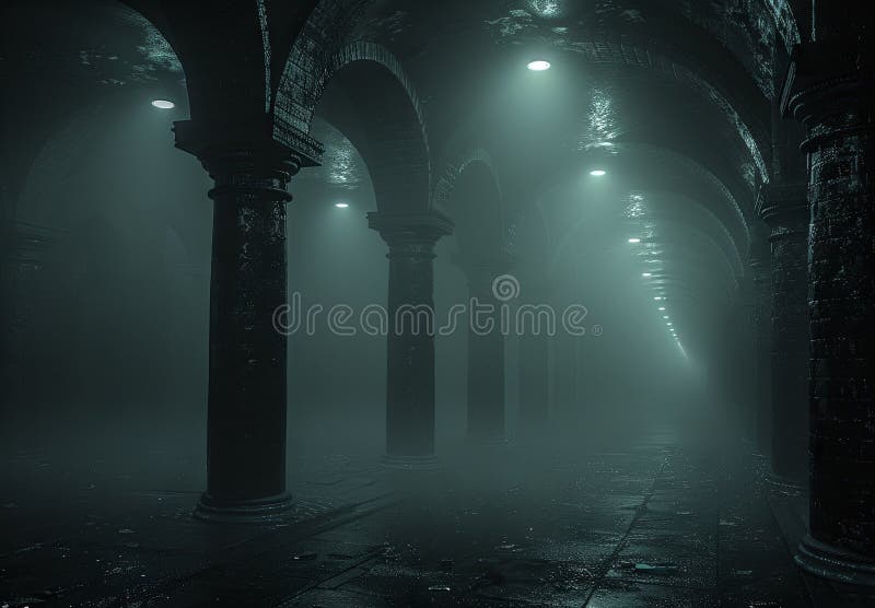 Black Empty Dark Space 3d, in the Style of Misty Atmosphere. Generative ...