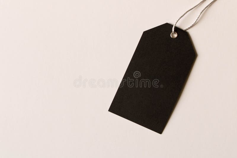 Black Empty Label . Isolated on White Background . Stock Photo - Image ...