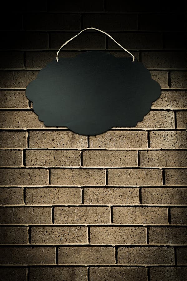 Black Empty Sign Board on Wooden Background Stock Illustration ...