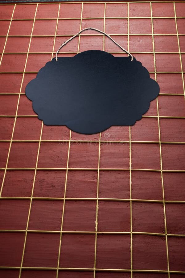 Black Empty Sign Board on Wall Background Stock Photo - Image of blank ...