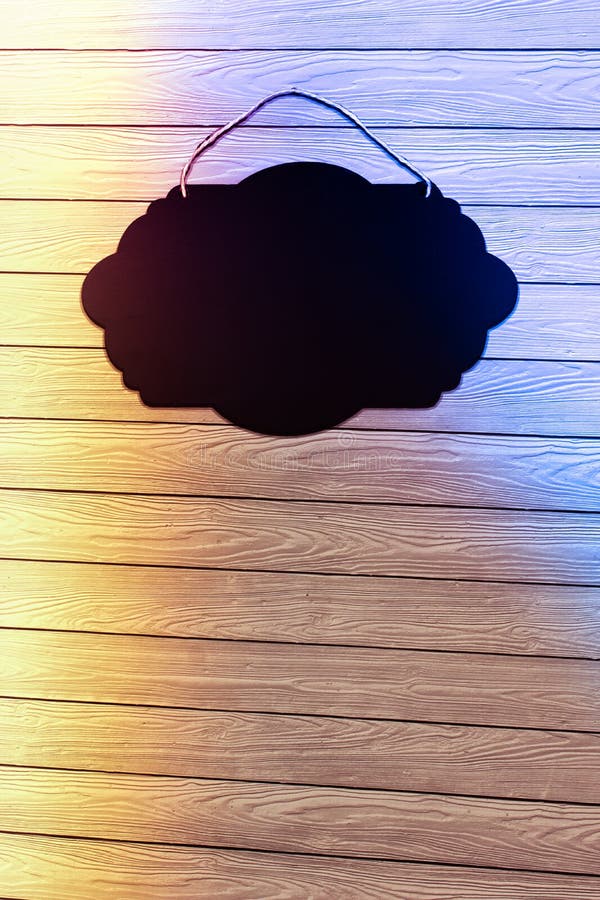 Black Empty Sign Board on Wall Background Stock Photo - Image of ...