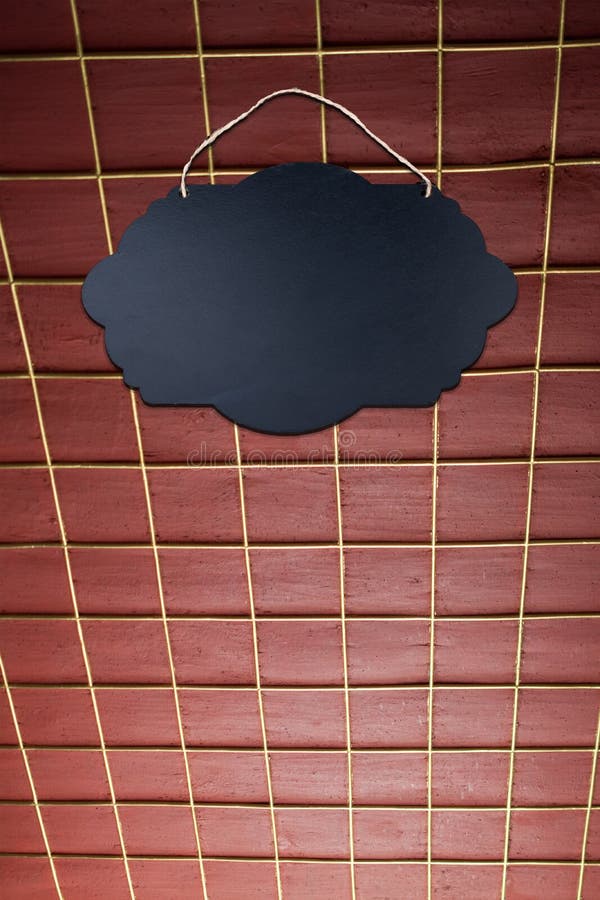 Black Empty Sign Board on Wooden Background Stock Photo - Image of ...