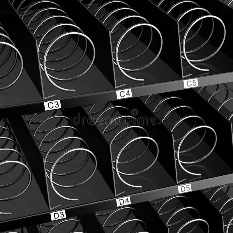 Black Empty Vending Machine Stock Illustration - Illustration of ...