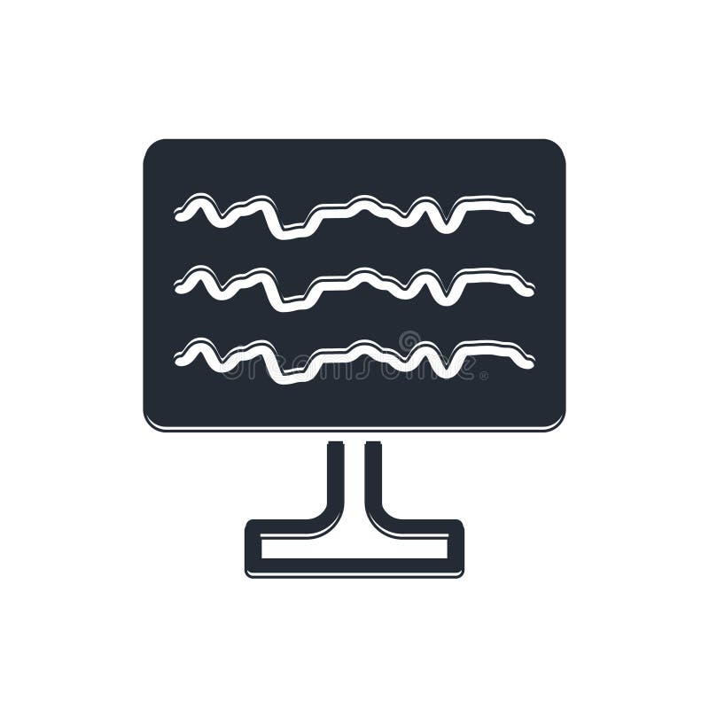 Brain Wave Eeg Isolated Black Background Stock Illustrations – 44 Brain ...