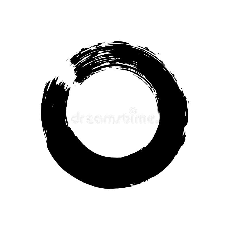 Black Ink Enso Sign stock vector. Illustration of element - 206763753