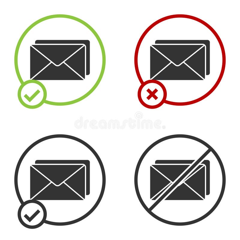 Black Envelope Icon Isolated on Yellow Background. Email Message Letter ...