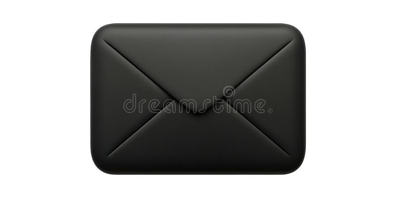 Black Envelope Icon. Symbolizes Modern Communication and Digital ...