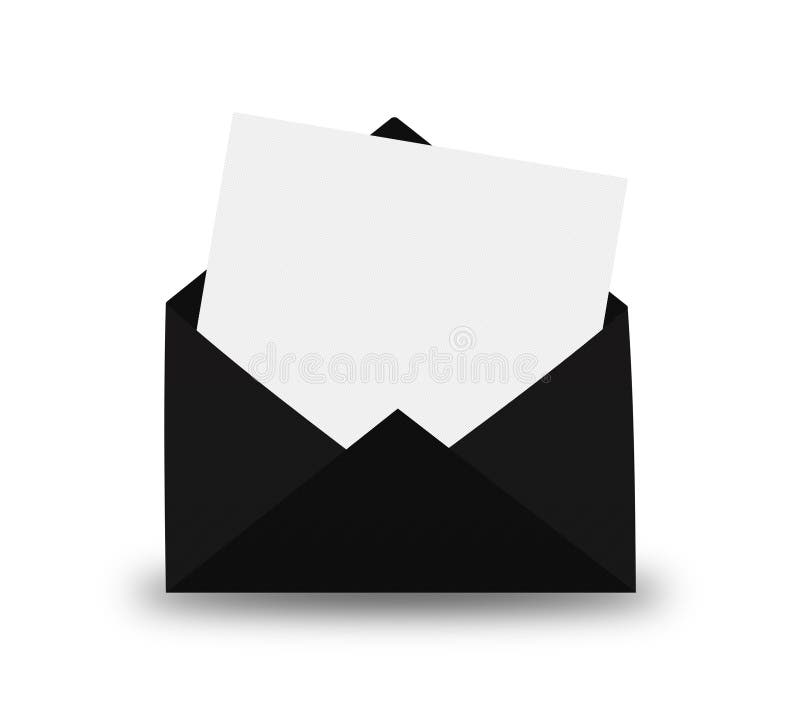 Open Envelope with Wax and Blank Letter Stock Illustration ...