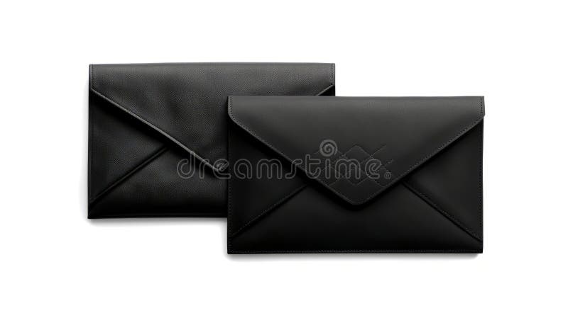 Black Envelopes, Isolated on Transparent PNG or White Background Stock ...