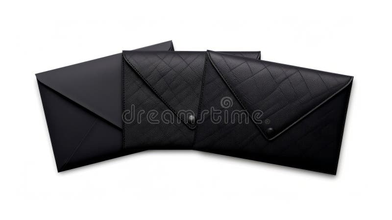 Black Envelopes, Isolated on Transparent PNG or White Background Stock ...