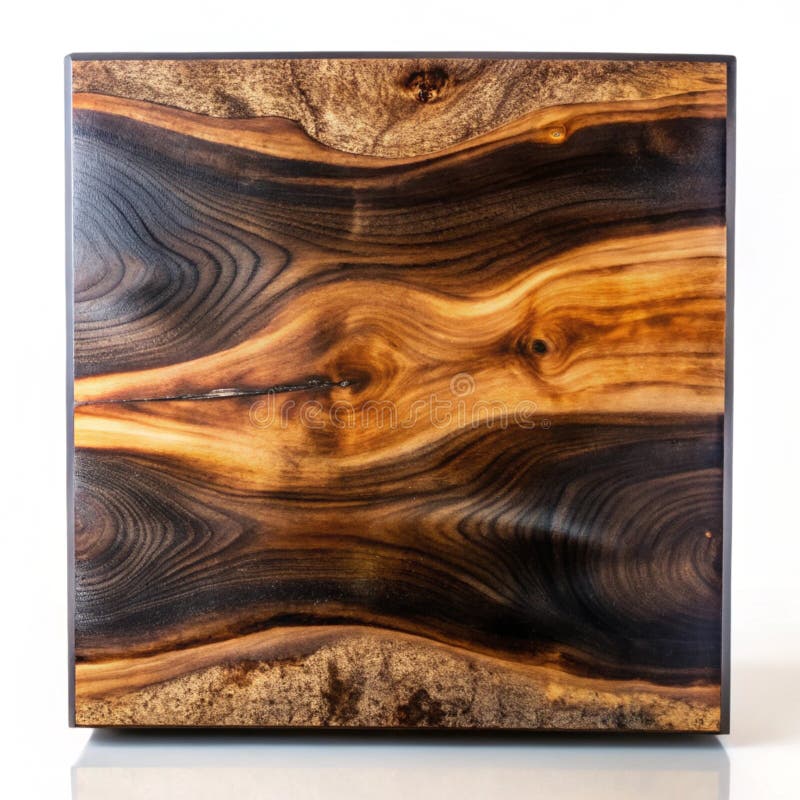 Black Epoxy Resin Panel with Walnut, Texture for Design Stock Photo ...