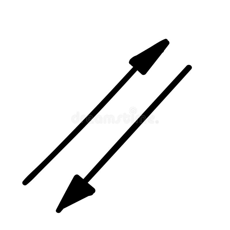 Black Equal Sign Arrows. Doodle Vector Element Stock Vector ...