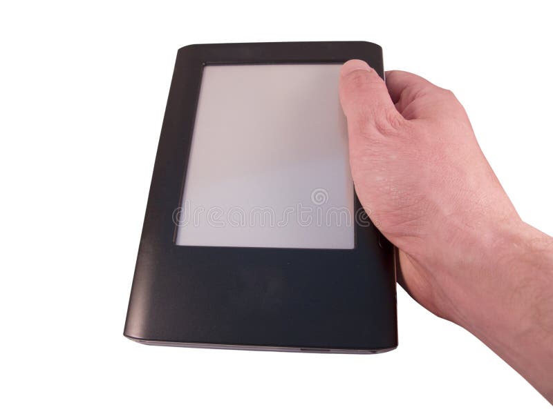 Black ereader stock image. Image of modern, finger, fingers - 15198479