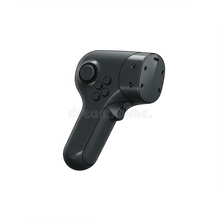 A Black Ergonomic Handheld Gaming Controller with a Joystick and ...