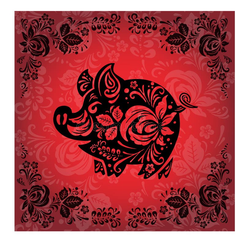 Boho Pig Stock Illustrations – 169 Boho Pig Stock Illustrations ...