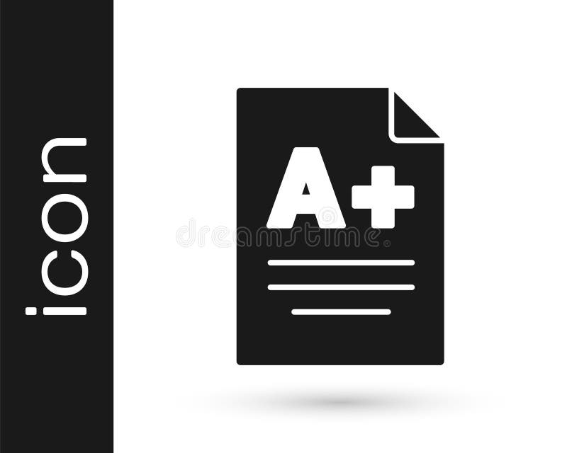Black Exam Sheet and Pencil with Eraser Icon Isolated on Transparent ...