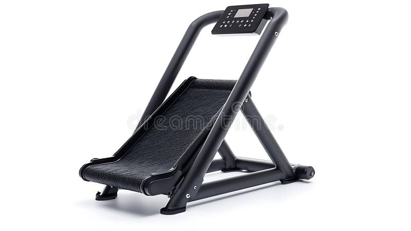 A Black Exercise Machine with a Black Mat Stock Image - Image of black ...
