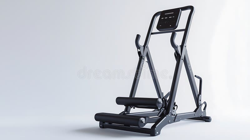 A Black Exercise Machine with a Screen on Top Stock Image - Image of ...