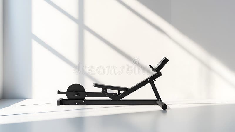 A Black Exercise Machine with a Wheel on the Bottom Stock Photo - Image ...
