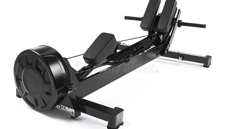 A Black Exercise Machine with a Black Wheel and Two Black Seats Stock ...