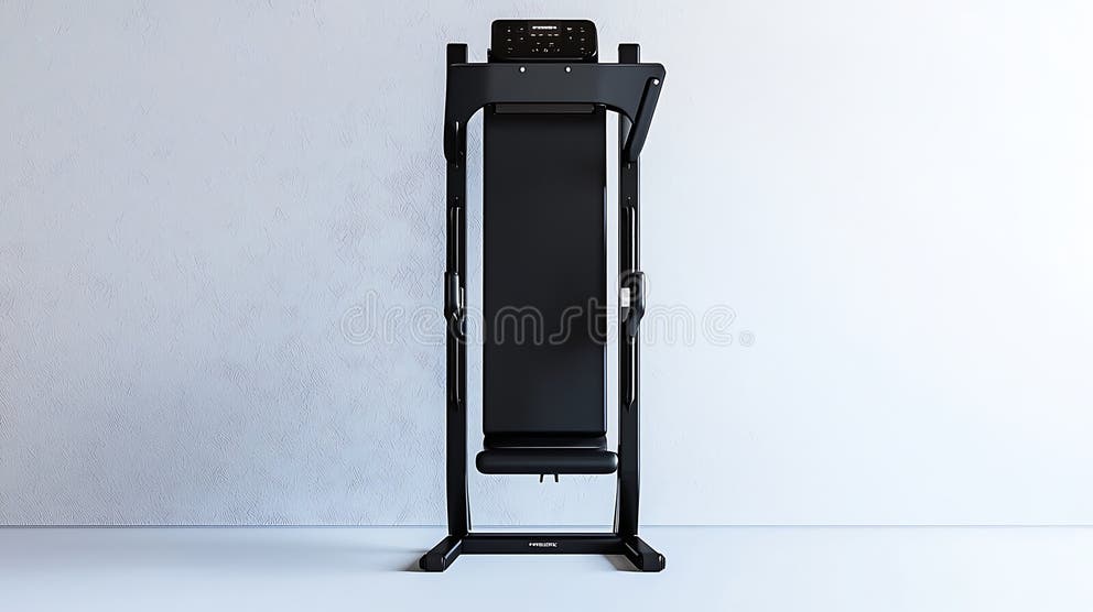 A Black Exercise Machine is on a White Background Stock Image - Image ...