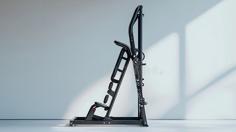 A Black Exercise Machine with a White Background Stock Image - Image of ...