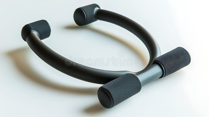 A Black Exercise Tool with Black Handles Stock Photo - Image of cord ...