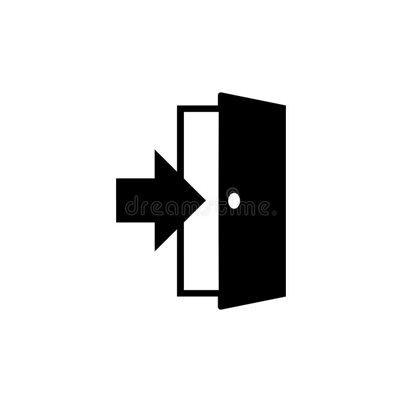 Black Exit Sign Icon. Vector Illustration Eps 10 Stock Illustration ...
