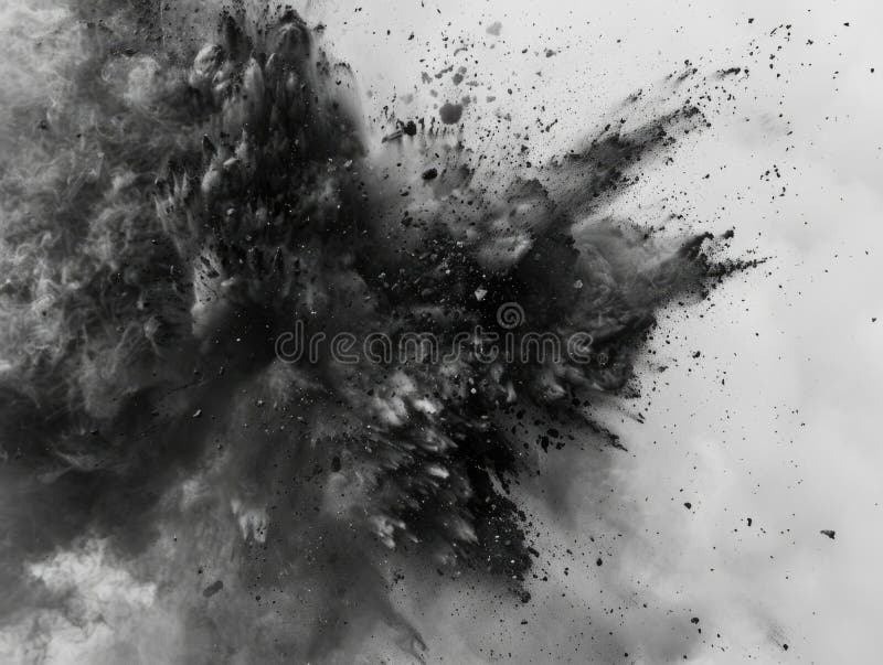 Black explosion stock image. Image of blast, generated - 376724659