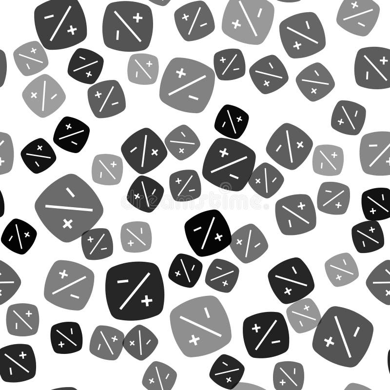 Black Exposure Compensation Icon Isolated Seamless Pattern on White ...