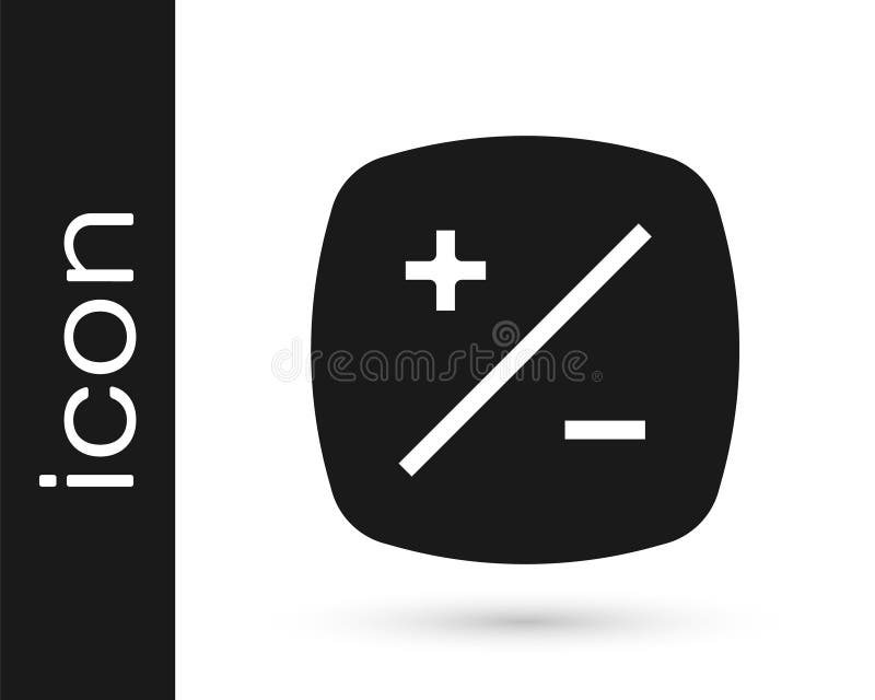 Black Exposure Compensation Icon Isolated on White Background. Vector ...