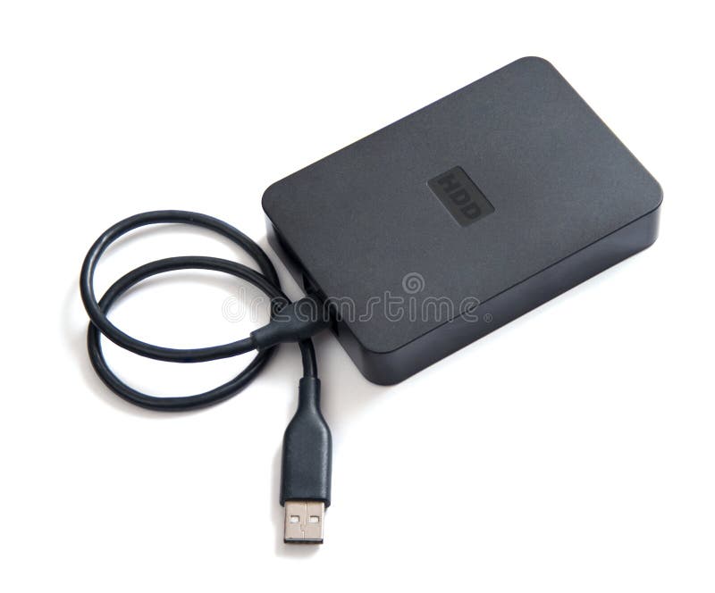 Black External Hard Disk Drive Stock Image - Image of drive, notebook ...
