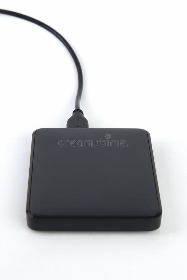 Black external hard drive stock image. Image of electricity - 96040539