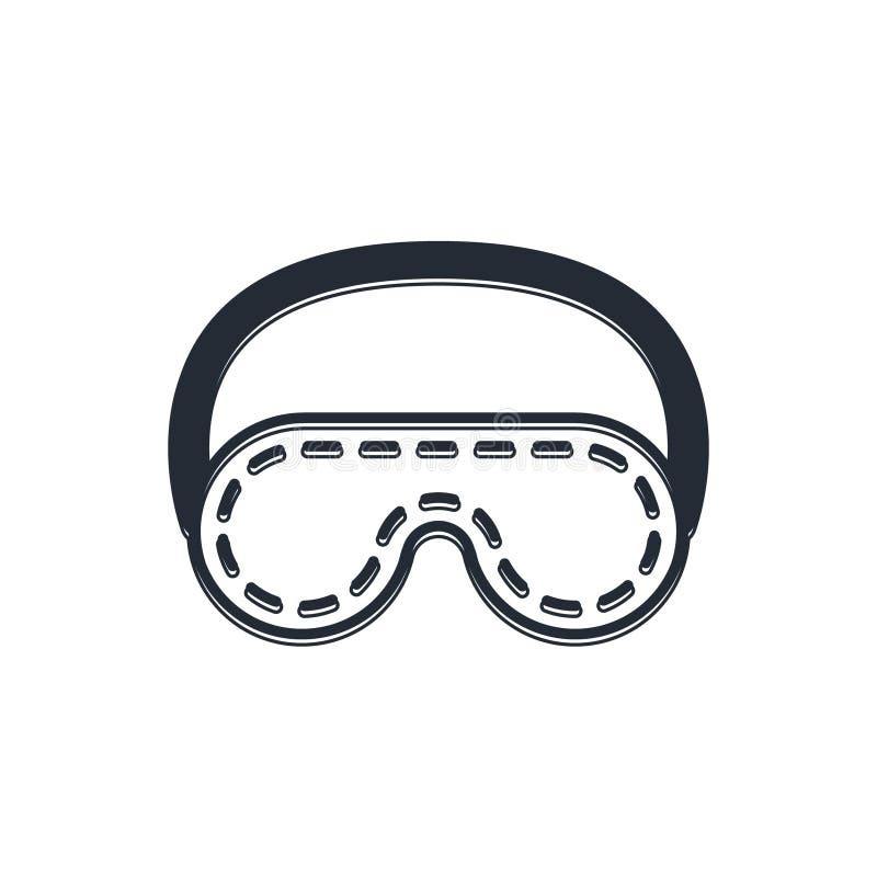 Black Eye Sleep Mask Icon Isolated on White Background. Vector Stock ...