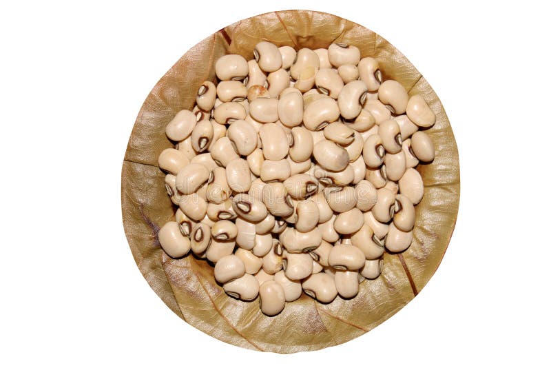 Black Eyed Peas on a Sal Tree Leaf Plate Stock Photo - Image of ...