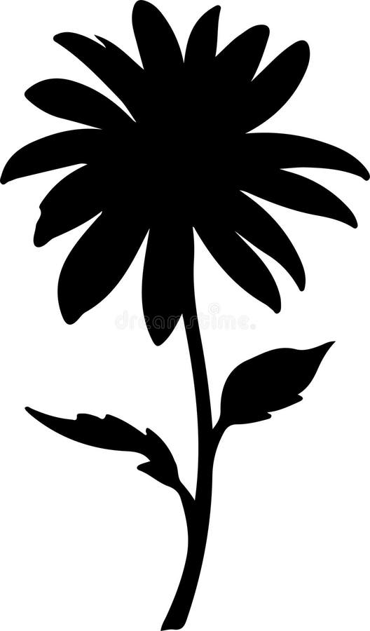 Black-eyed Susan Black Silhouette Generative Ai Stock Vector ...