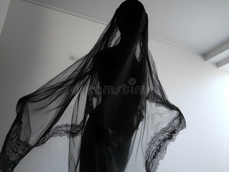 Black Fabric, Dynamic Movement, High Contrast, Dramatic Lighting ...