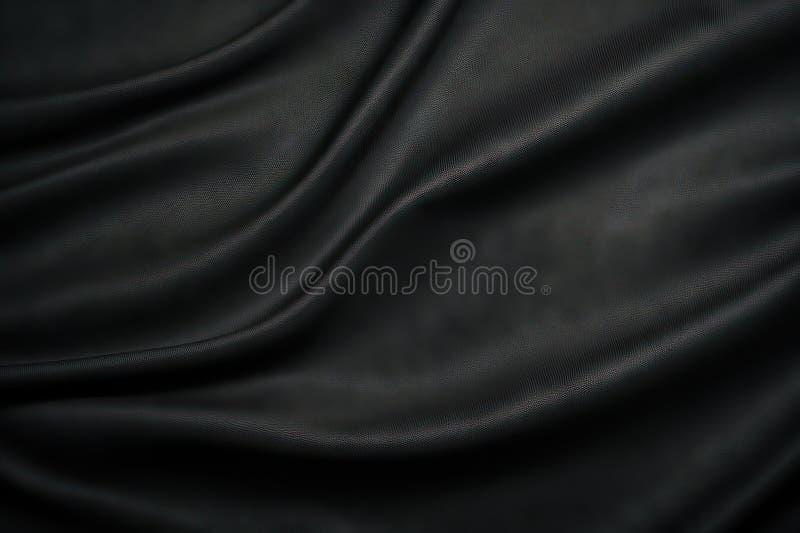 Black Fabric Texture Background. Dark Clothing Material Stock ...